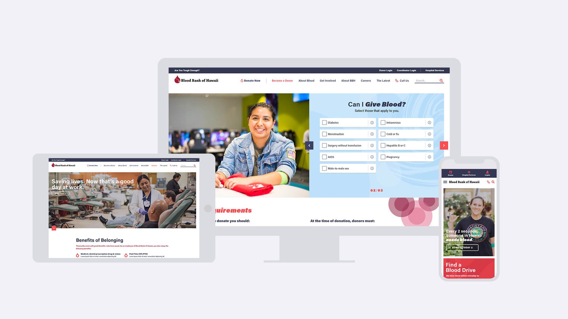 Blood Bank of Hawaii - Website Redesign Case Study - MVNP